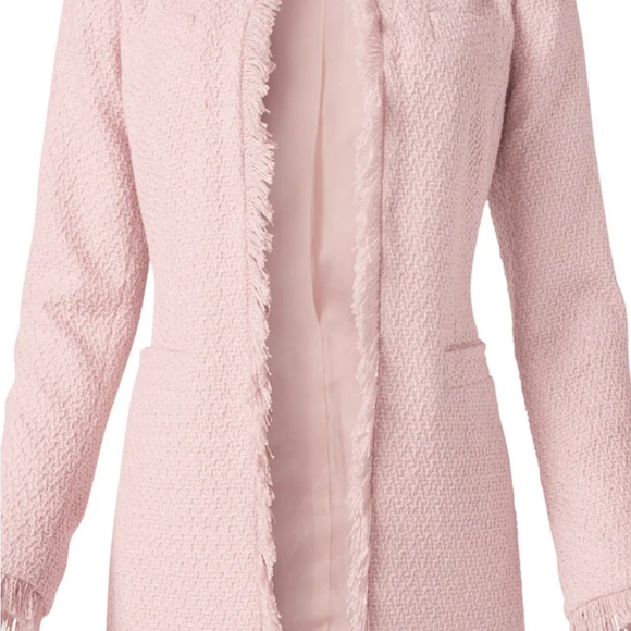 VENUS | Jackets & Coats | Light Pink Tweed Coat | Poshmark